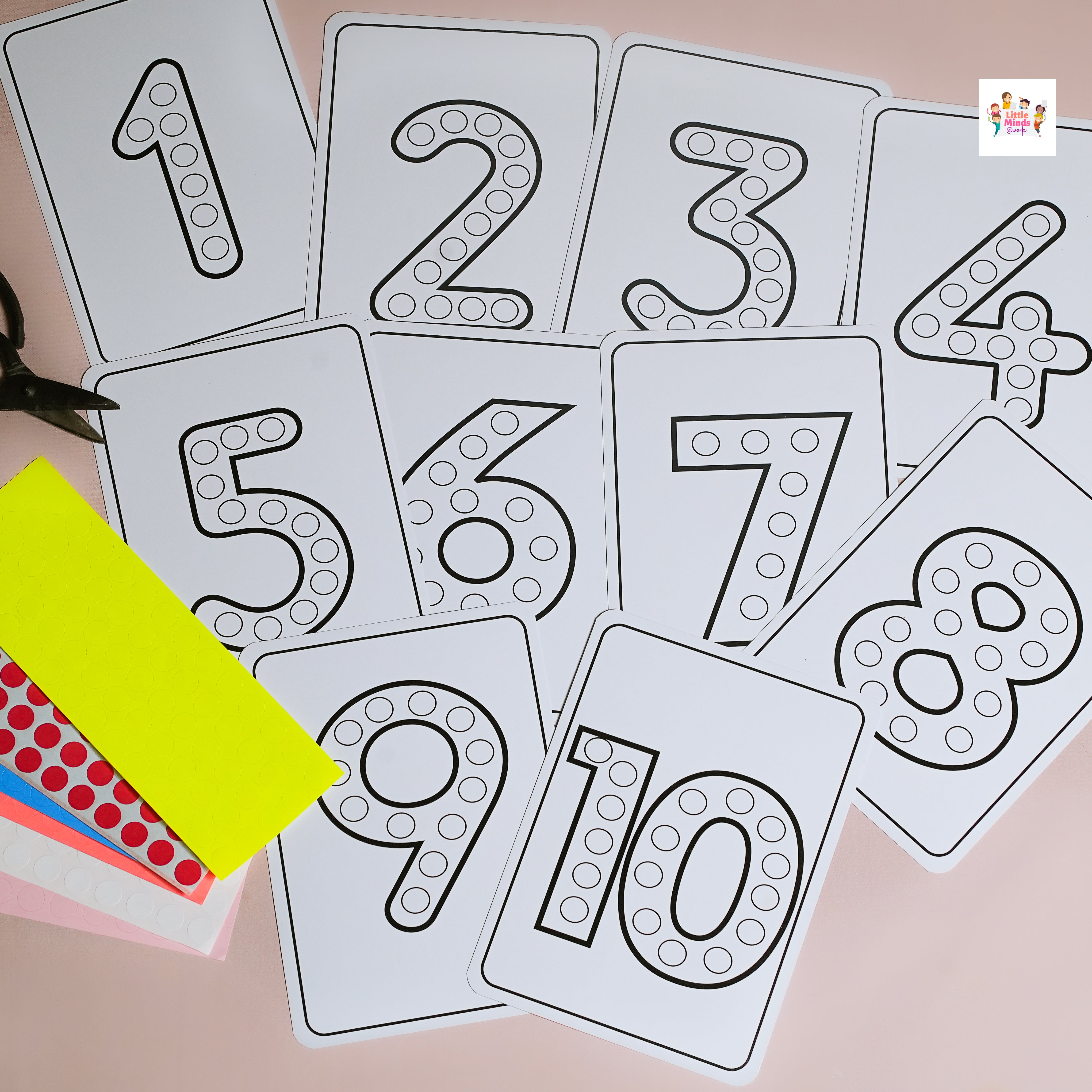 Number Dot Sticker Sheet – Little Minds At Work