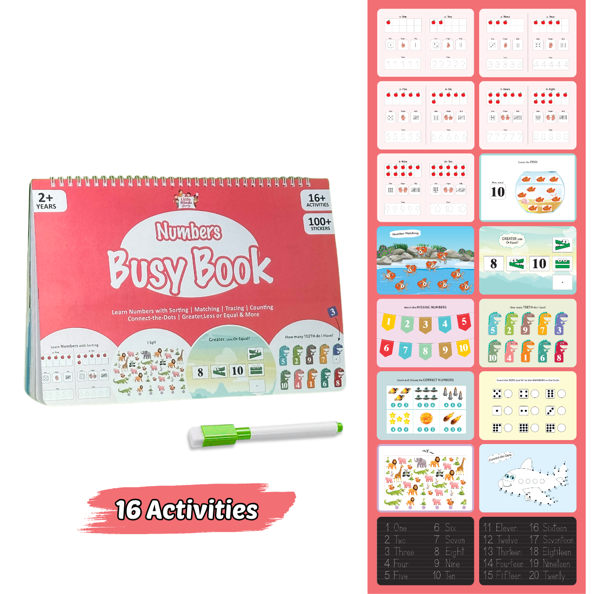 Number Busy Book (Ages 2 to 5 ) – Little Minds At Work