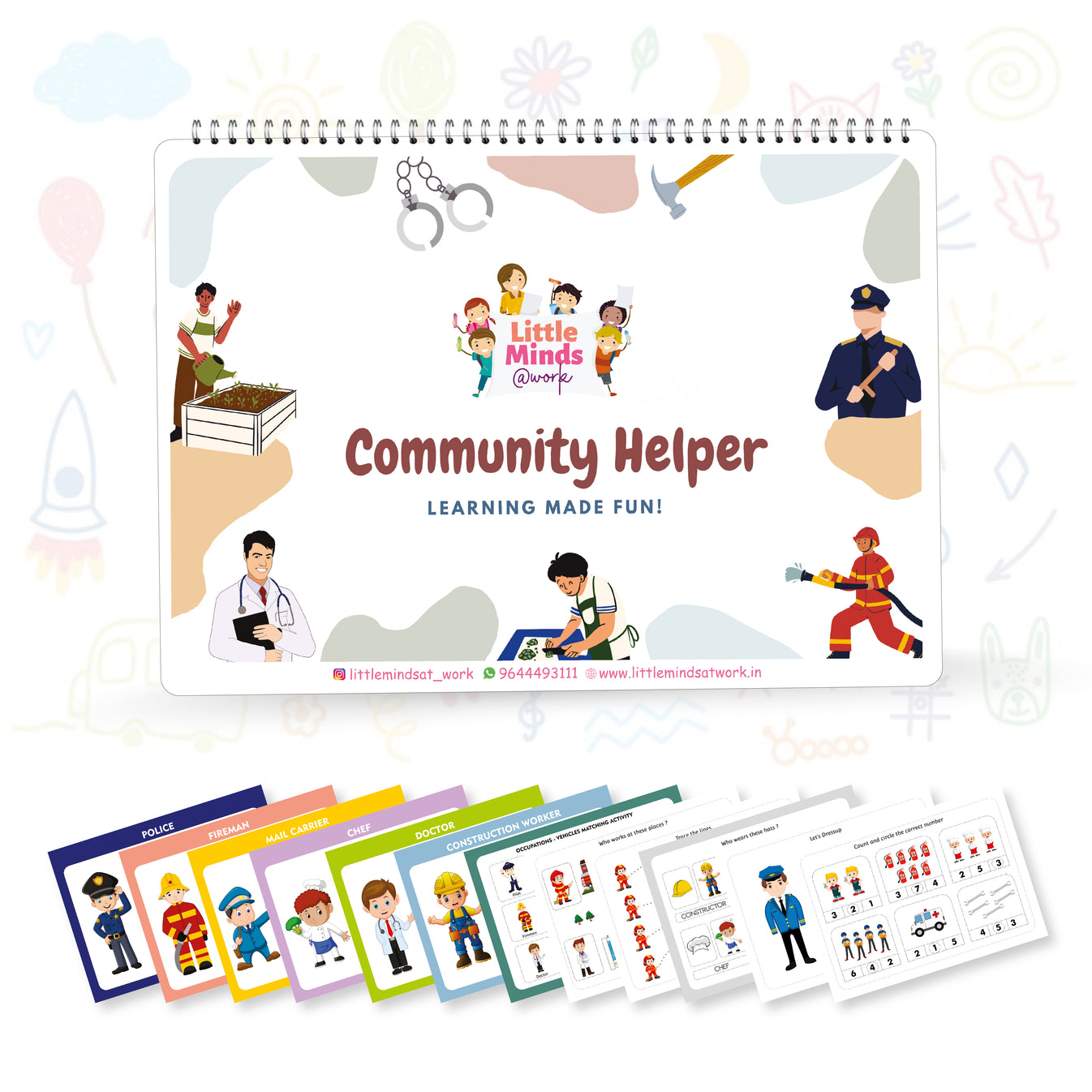 Community Helper Busy Book (Ages 2 to 5 ) – Little Minds At Work