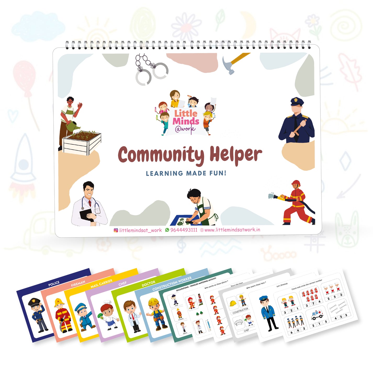 Community Helper Busy Book (Ages 2 to 5 ) – Little Minds At Work