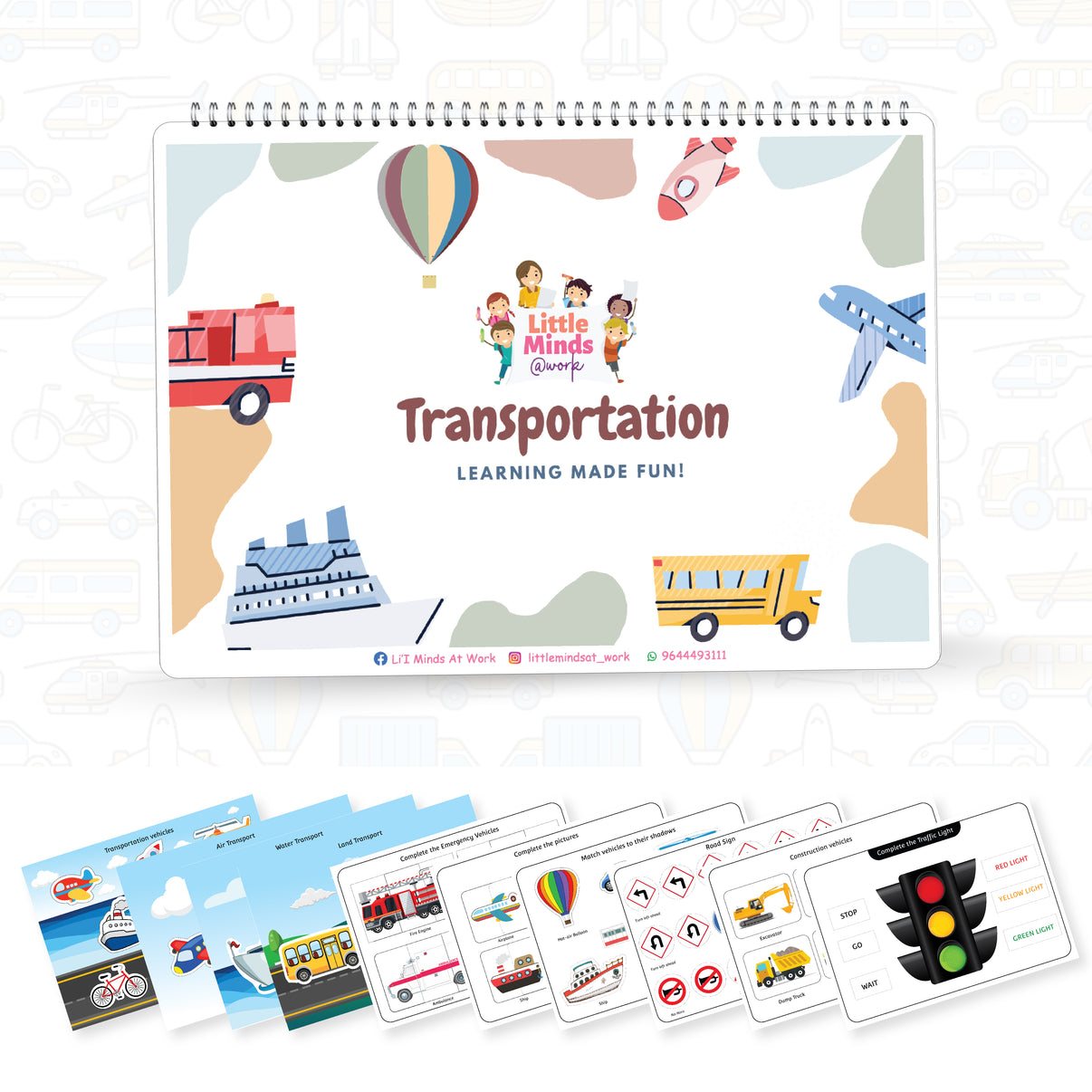 Transportation Binder (Ages 2 to 5 years) – Little Minds At Work